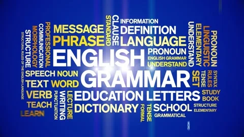 English Grammar animated word cloud,anim... | Stock Video | Pond5