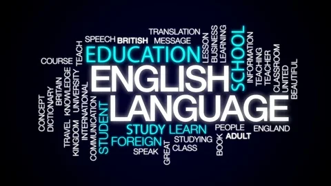 English language animated word cloud, te... | Stock Video | Pond5