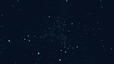 Enigmatic floating dots on dark backgrou... | Stock Video | Pond5