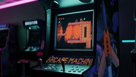 Enjoying Classic 2D Simulator By Control... | Stock Video | Pond5