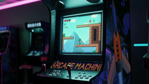 Enjoying the classic platformer simulato... | Stock Video | Pond5