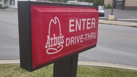 Enter Drive-Thru Signage | Stock Video | Pond5