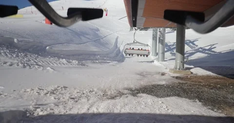 Entering ski lift through ski pass gate | Stock Video | Pond5