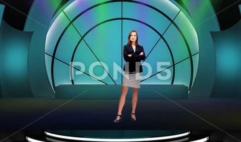 Plantilla PSD: Entertainment 017 TV Studio Set - Virtual Green Screen ...