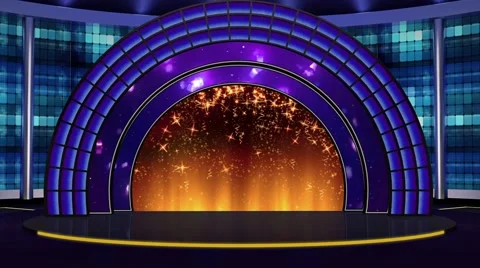 Entertainment TV Studio Set 23 - Virtual... | Stock Video | Pond5