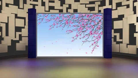 Entertainment TV Studio Set 90 - Virtual... | Stock Video | Pond5