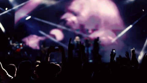 Enthusiastic front row crowd cheering ha... | Stock Video | Pond5