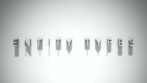 entity types 3D title animation white te... | Stock Video | Pond5