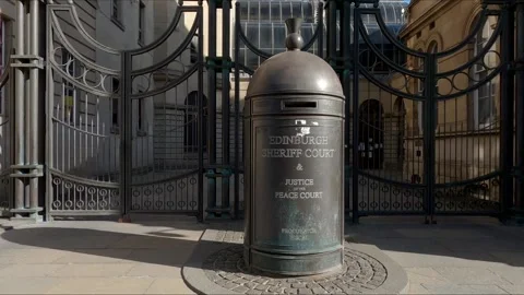 Entrance to Edinburgh Sheriff Court Cham... | Stock Video | Pond5