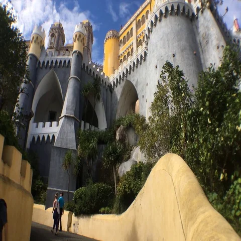 Entrance of Famous Pena Castle, Portugal | Stock Video | Pond5