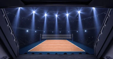 Entrance to floodlit sports arena full o... | Stock Video | Pond5