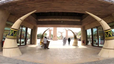 Entrance gate of African village of Duba... | Stock Video | Pond5