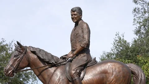 Ronald Reagan Statue Stock Footage ~ Royalty Free Stock Videos | Pond5