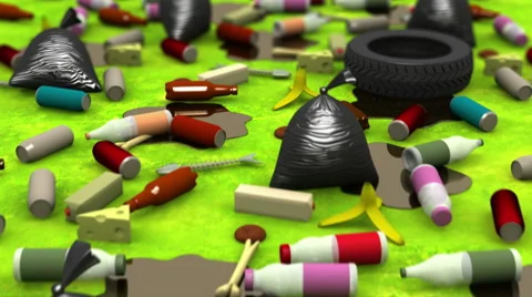 Environmental pollution. 3D animation in... | Stock Video | Pond5