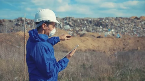 environmental pollution. man chemist sci... | Stock Video | Pond5