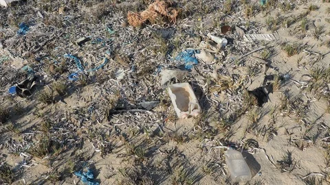 Environmental pollution. Sand beaches po... | Stock Video | Pond5