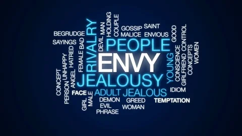 Envy animated word cloud, text design an... | Stock Video | Pond5