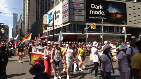 Epic crowds of people at Toronto gay pri... | Stock Video | Pond5