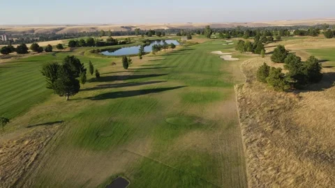 Epic drone shots of Golf Course | Stock Video | Pond5