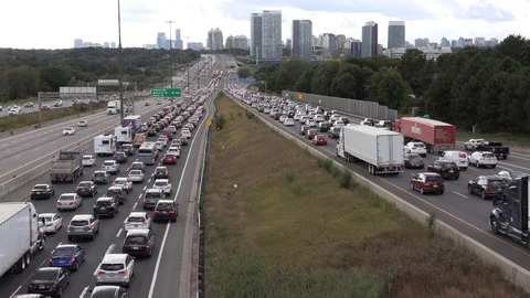 Epic highway traffic jam and gridlock ac... | Stock Video | Pond5