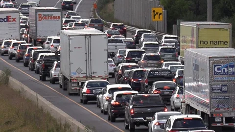 Epic highway traffic jam and gridlock ac... | Stock Video | Pond5