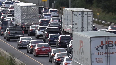 Epic highway traffic jam and gridlock ac... | Stock Video | Pond5