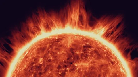 Epic sun surface flare prominence solar ... | Stock Video | Pond5