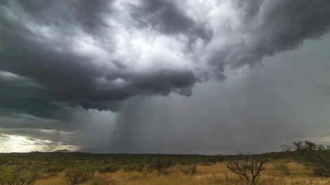 Epic thunderstorm moving clouds at night... | Stock Video | Pond5