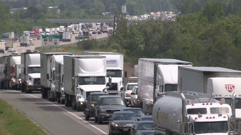 Trucks Traffic Jam Stock Videos – Royalty-Free HD & 4K Videos | Pond5