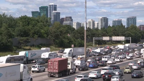 Epic traffic jam and gridlock on the hig... | Stock Video | Pond5