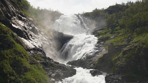Epic waterfall seen from the historic Fl... | Stock Video | Pond5