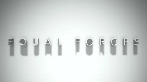 equal forces 3D title animation white te... | Stock Video | Pond5