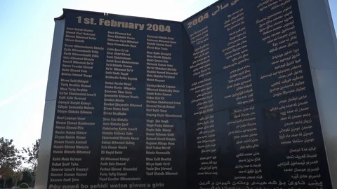Erbil Iraqi Kurdistan. Memorial Monument... | Stock Video | Pond5