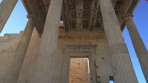 Erechtheion - ancient Greek Ionic temple... | Stock Video | Pond5