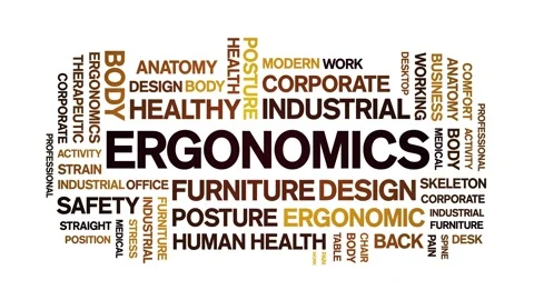 Ergonomics animated word cloud,animation... | Stock Video | Pond5