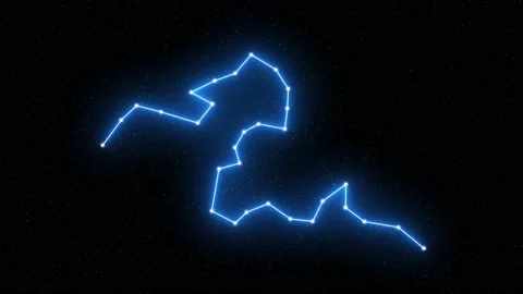 Eridanus - Animated zodiac constellation... | Stock Video | Pond5
