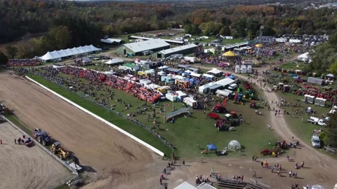 Erin Main Street Fall Fair Overview Dron... | Stock Video | Pond5