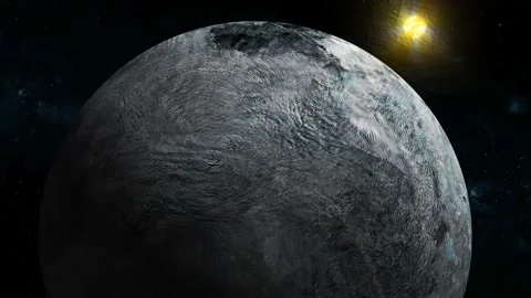 Eris fictional 3d planet with glowing su... | Stock Video | Pond5