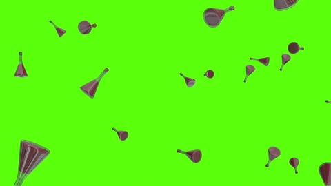 Erlenmeyer flasks exploding over green s... | Stock Video | Pond5