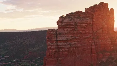 Eroded sandstone tower in suburbs of Sed... | Stock Video | Pond5