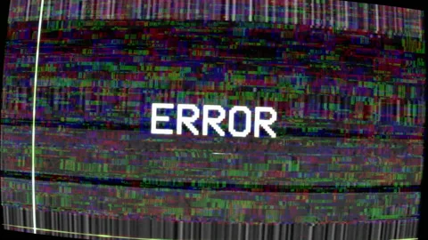 error on an analog signal in a TV. image... | Stock Video | Pond5