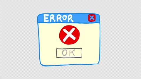 Error message with cross on green screen... | Stock Video | Pond5