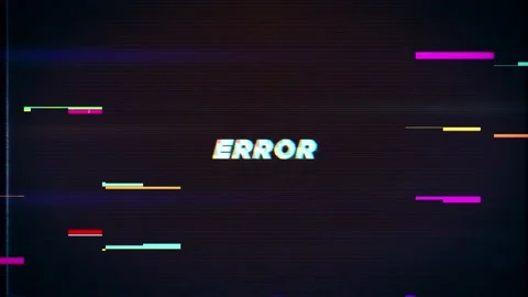 ERROR Retro text effects with glitch bac... | Stock Video | Pond5