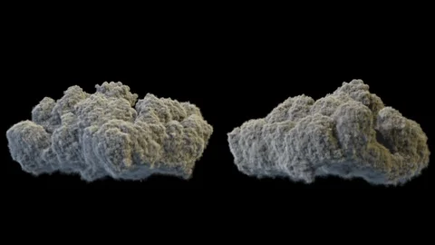 Eruption cloud gray dense smoke of volca... | Stock Video | Pond5