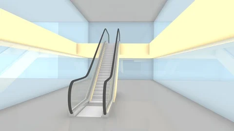 Escalator 3D Stock Videos – Royalty-Free HD & 4K Videos