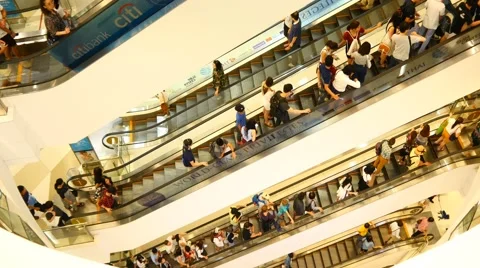 People Shopping Center Mall Crowd Stock Video Footage | Royalty Free People Shopping Center Mall ...