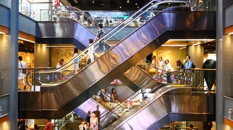 Shopping Center Escalator Stock Footage ~ Royalty Free Stock Videos | Pond5