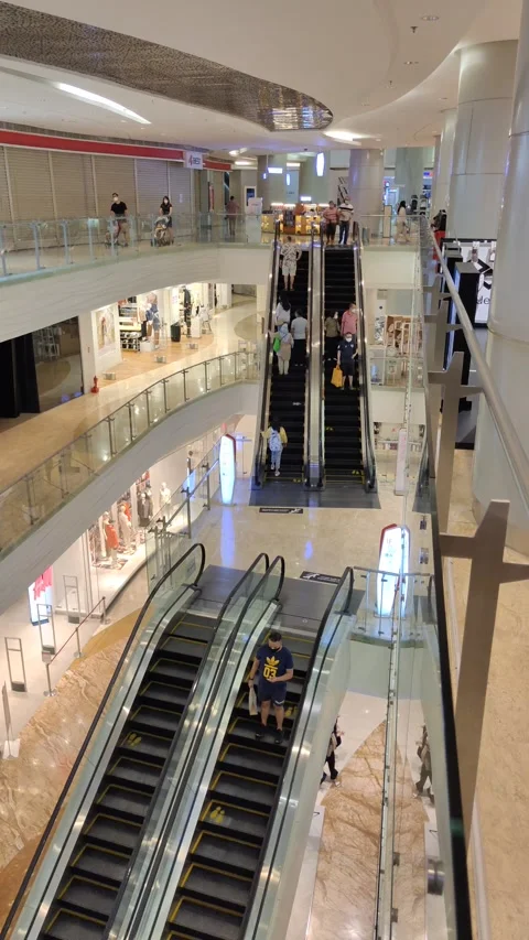 Shopping Center Escalator Stock Footage ~ Royalty Free Stock Videos | Pond5
