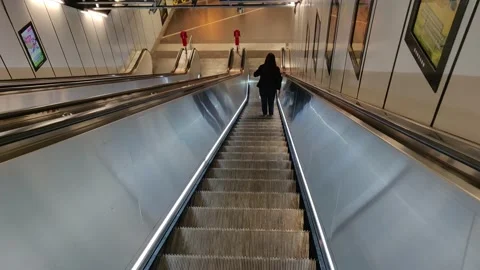 Escalator in a shopping center | Stock Video | Pond5