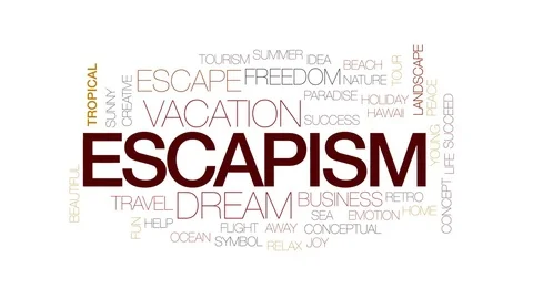 Escapism animated word cloud, text desig... | Stock Video | Pond5